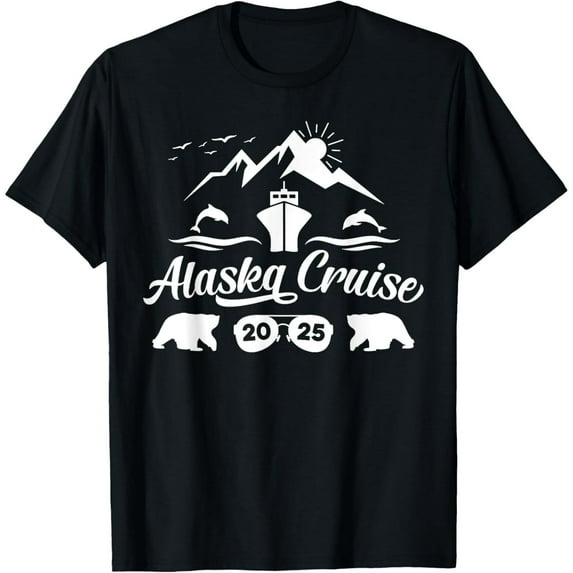 Alaska Cruise Vacation Group Mountain Bear Dolphin Unisex Casual T ...
