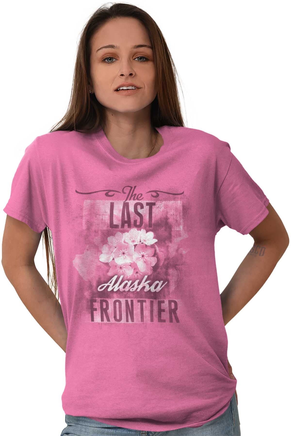 Alaska Cute State Flower Souvenir Women Plus Size Graphic Tee Tees ...