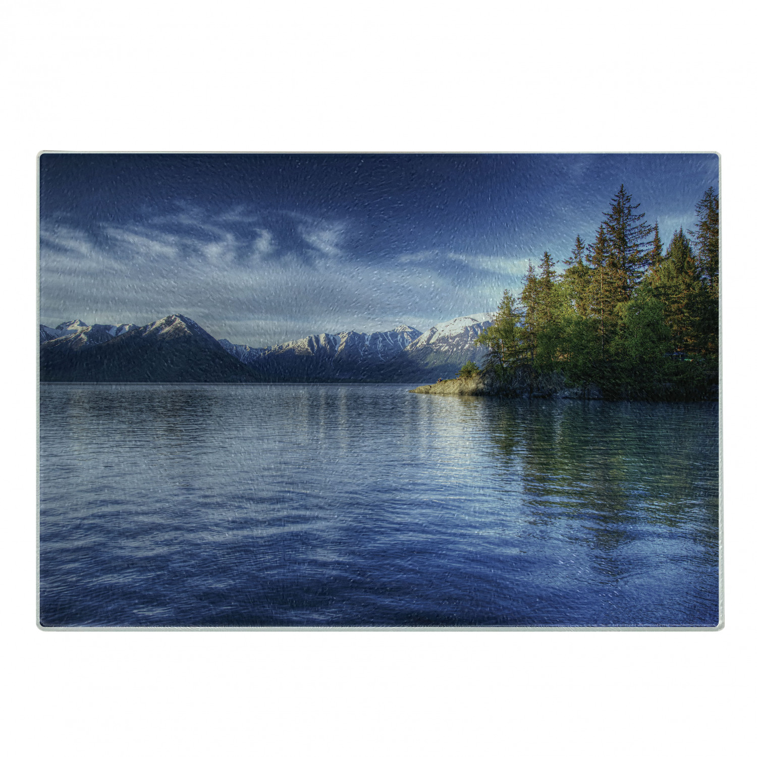 Alaska Cutting Board, Turnagain Arm of the Cook Inlet Anchorage Idyllic ...