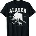 Alaska Day The Last Frontier Alaska Mountain Moose S1ouvenir T-S1Hirt ...