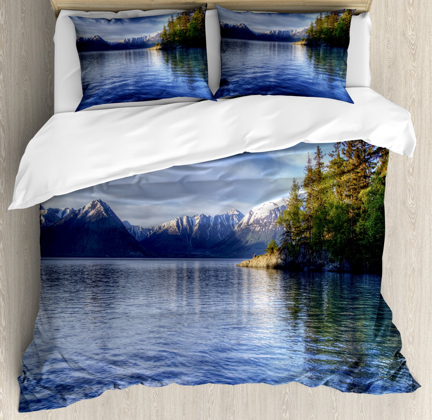Alaska Duvet Cover Set King Size, Turnagain Arm of the Cook Inlet ...