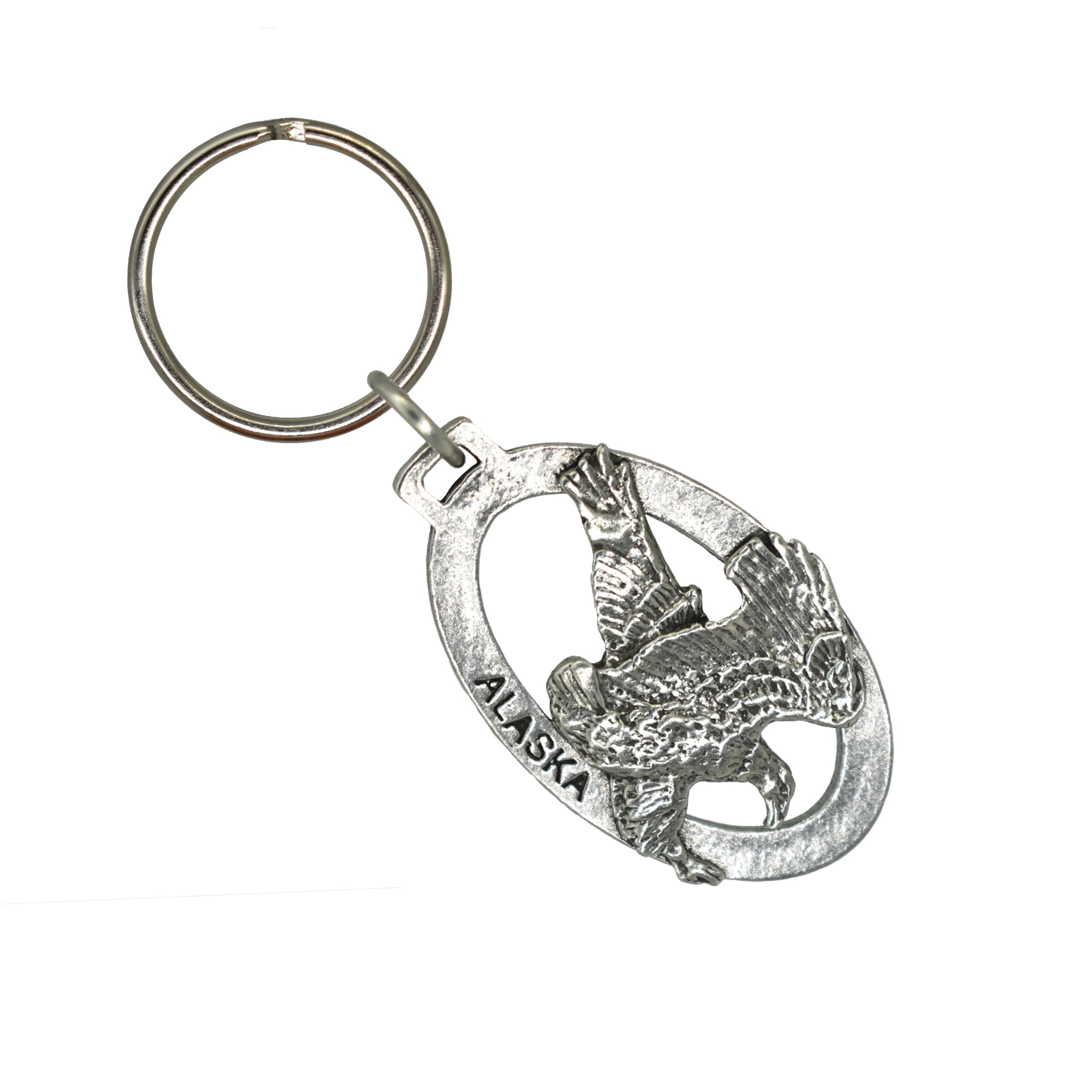 Alaska Eagle Flying Keychain, A618KC, Key Fob, Key Ring, Keys, Zipper ...