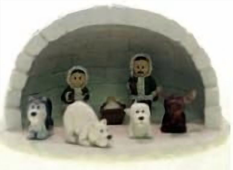 Alaska Eskimo Nativity Mini Igloo Set 8 Piece - Walmart.com