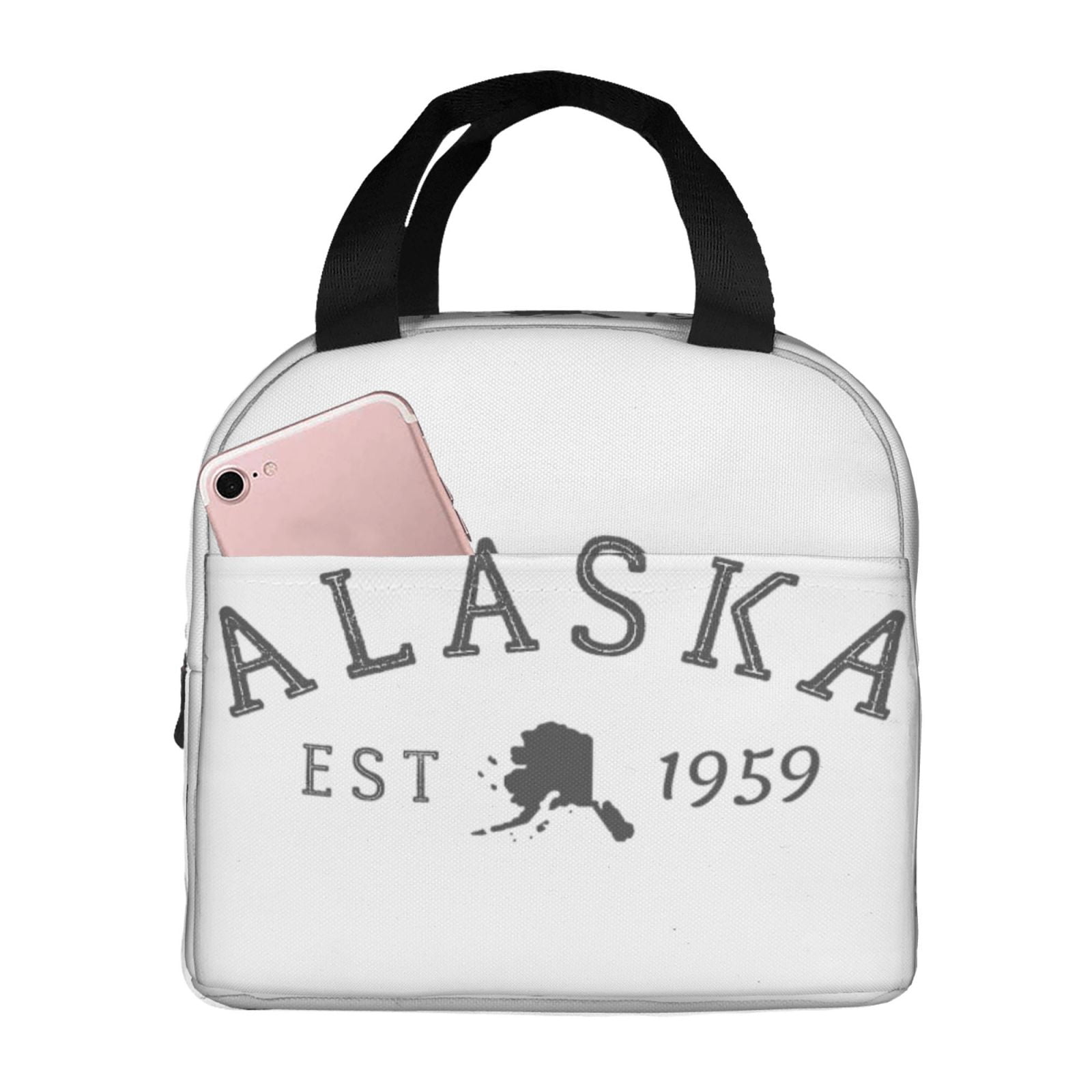 Alaska Est 1959 Alaskan Pride Lunch Bag Insulated Lunch Box for Women Men Lunch Pail Cooler ...