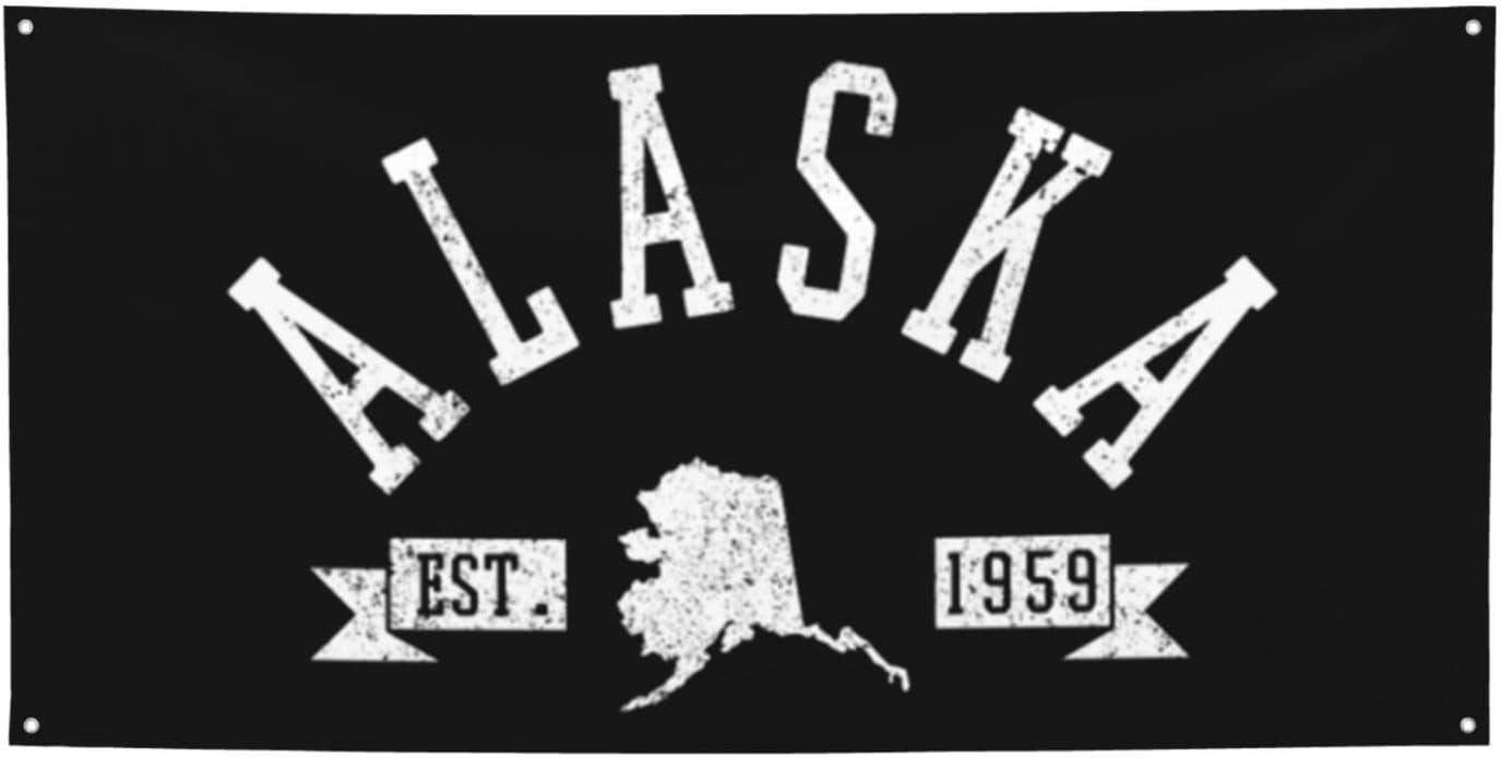 Alaska Est. 1959 State Map Garden Party Sign \u2013 Waterproof Banner ...
