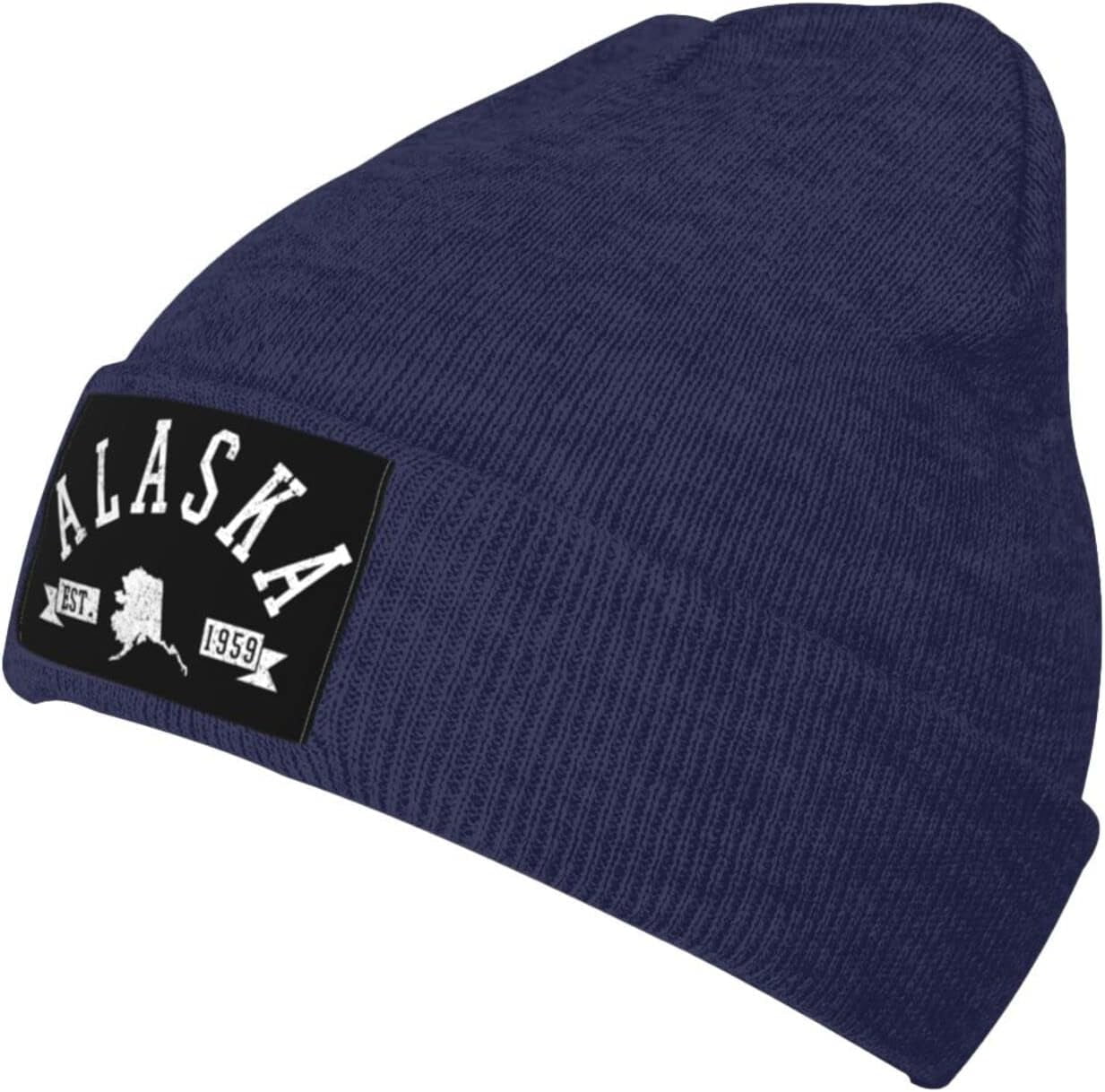Alaska Est. 1959 State Map Souvenir Gift Beanie Hats Women Men Black ...