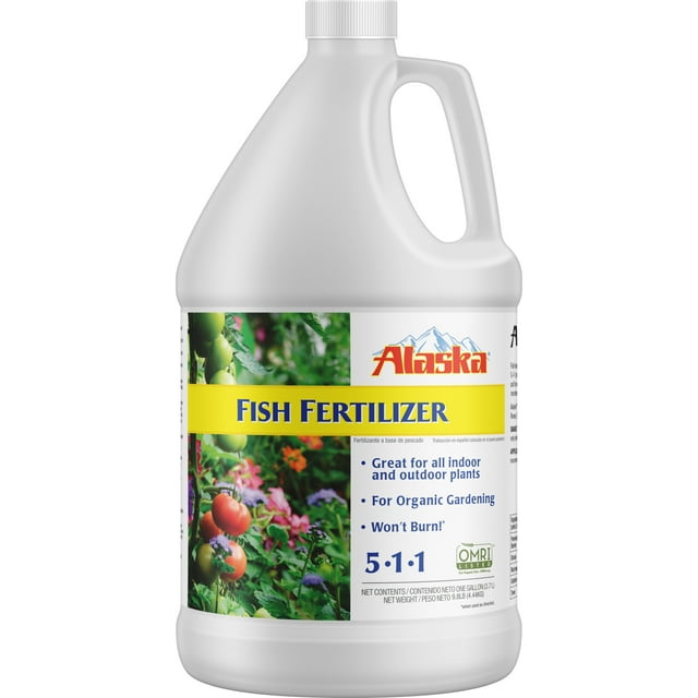Alaska Fish Emulsion Plant Food, 5-1-1 Fertilizer, 1 gal - Walmart.com
