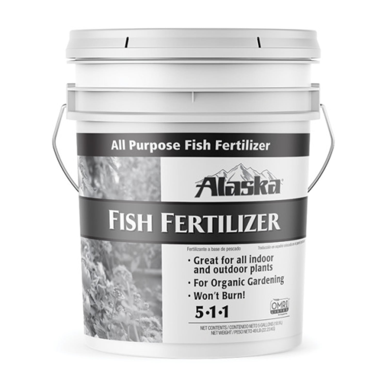 Alaska Fish Emulsion Fertilizer 5-1-1, 5-Gallon - Walmart.com