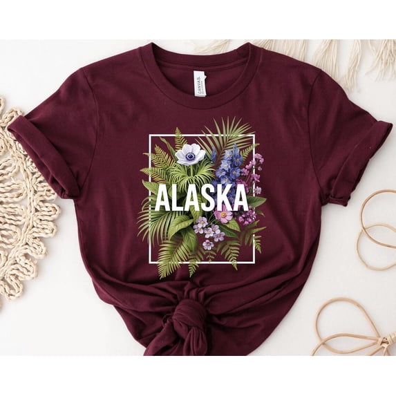 Alaska Floral T-Shirt: Nature-Inspired Design for Alaska Lovers ...
