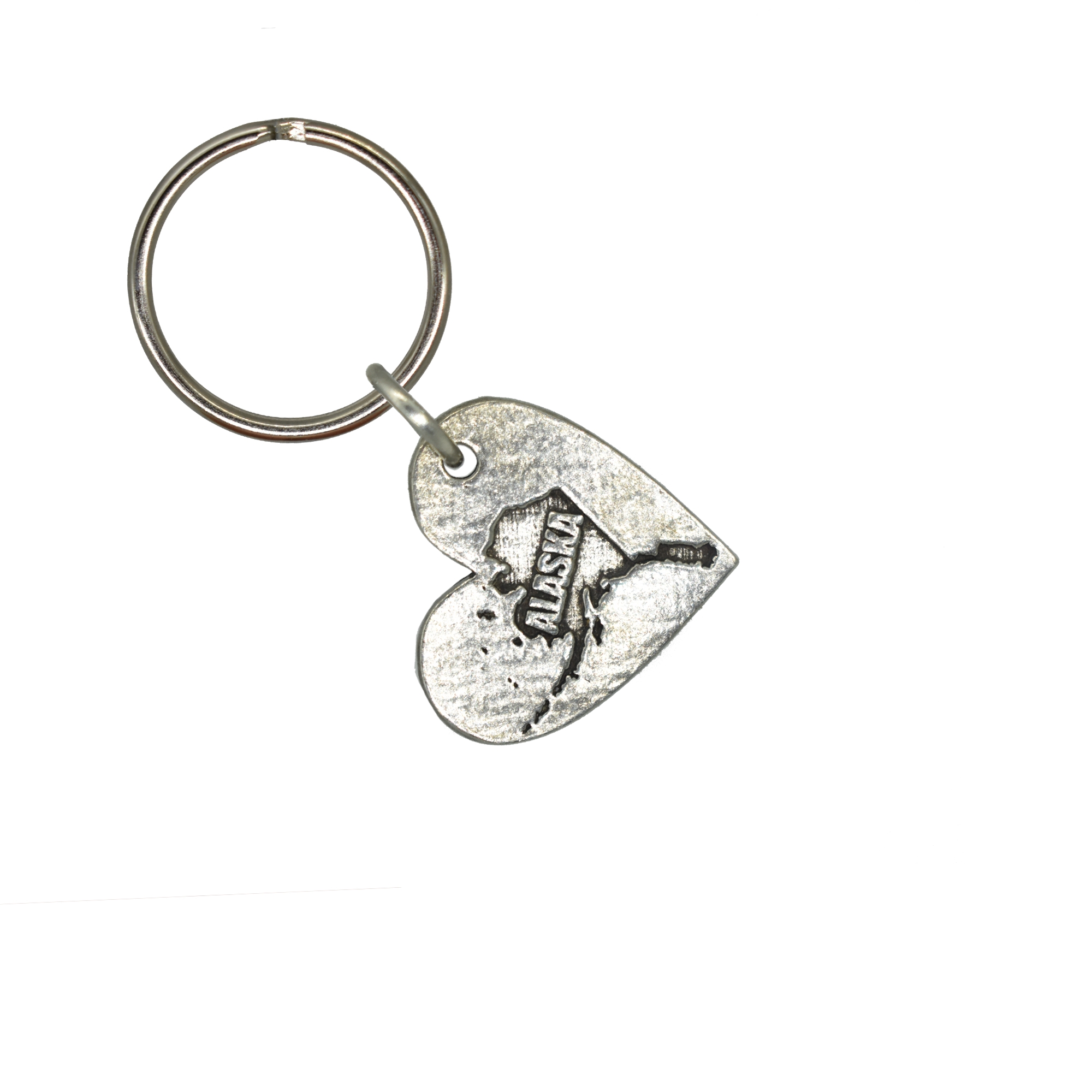 Alaska Heart Outline Keychain, I Love Alaska, A638KC, Key Fob, Key Ring ...