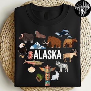 Alaska Heart T-Shirt, Alaska State Map Tee, Last Frontier Pride Graphic ...