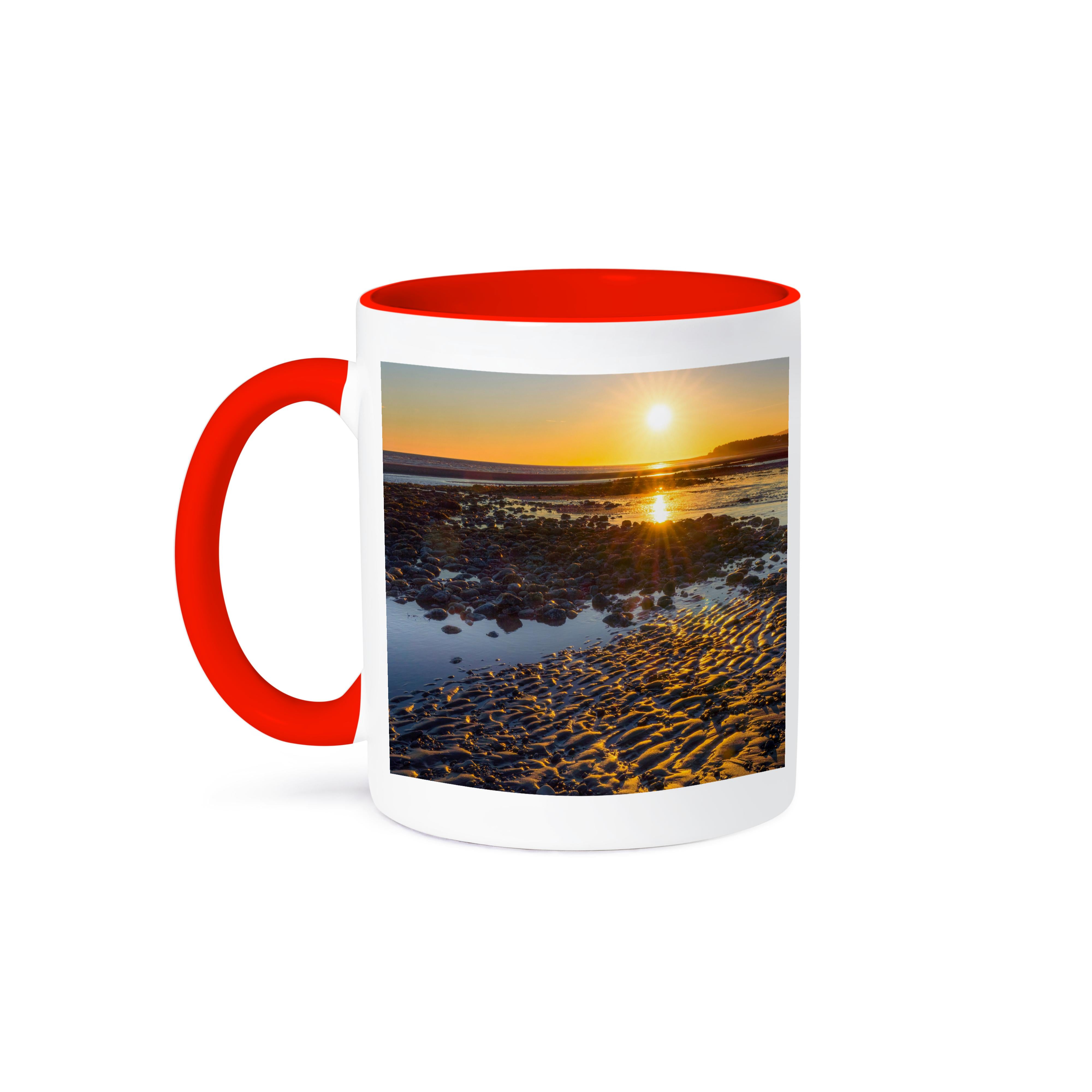 Alaska, Homer Spit. A Sunset Landscape Over Tide Pools 1., 15oz Two ...