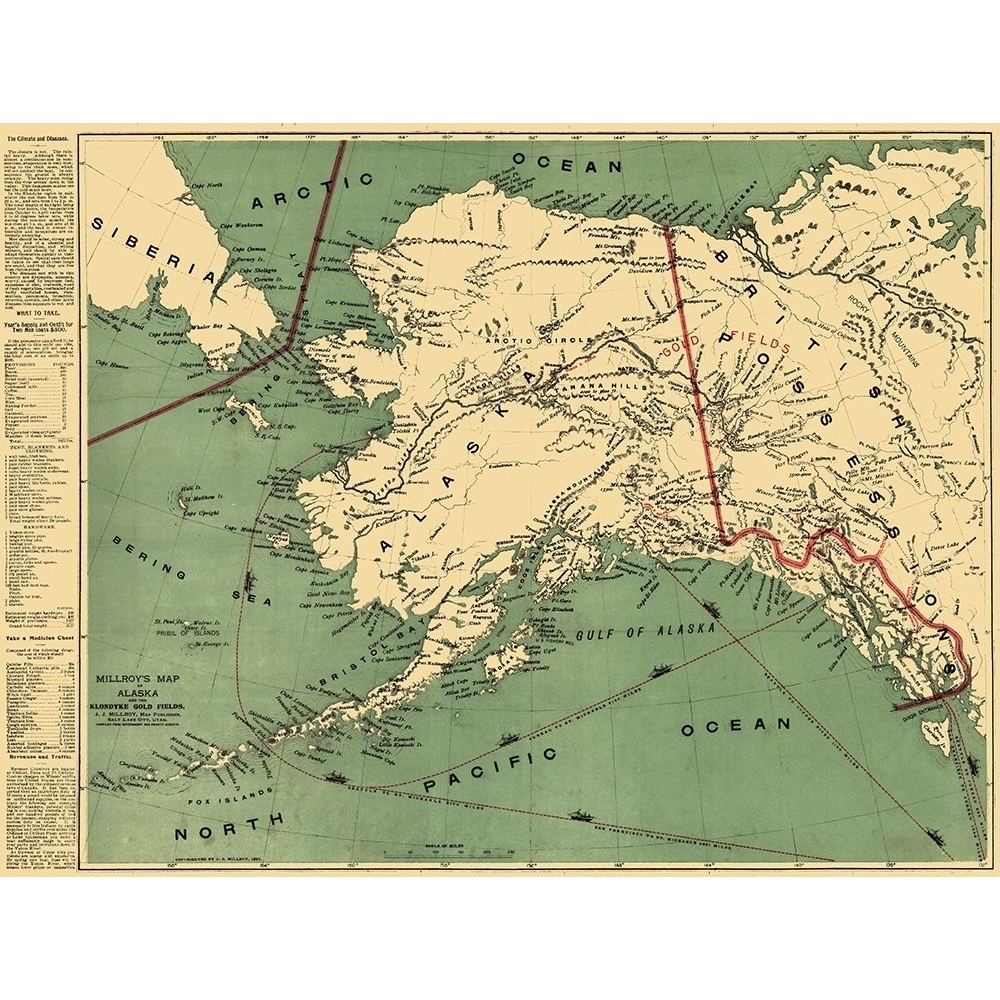 Alaska - Millroy 1897 by Millroy Poster Print - Walmart.com