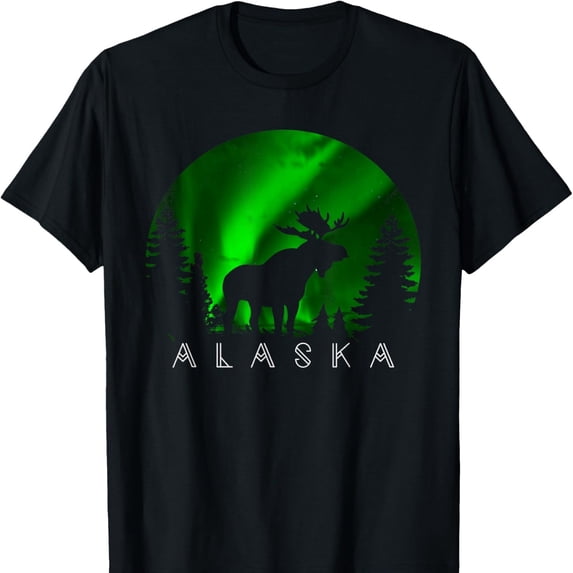 Alaska Moose Aurora B1Orealis Alaskan LandsC1Ape Scene T-S1Hirt ...