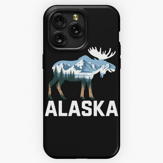 Alaska Moose Mountain Scenic Wilderness Art iPhone Case 17 through 11 ...