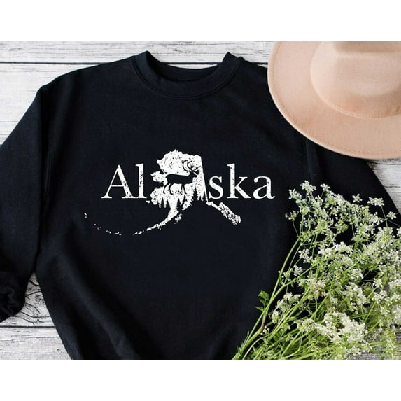 Alaska Moose Sweatshirt,Alaska Gifts,Alaska Vacation Sweater,Alaska ...