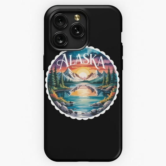 Alaska Mountain State Cruise Camping Design iPhone Case 17 16 15 14 13 ...