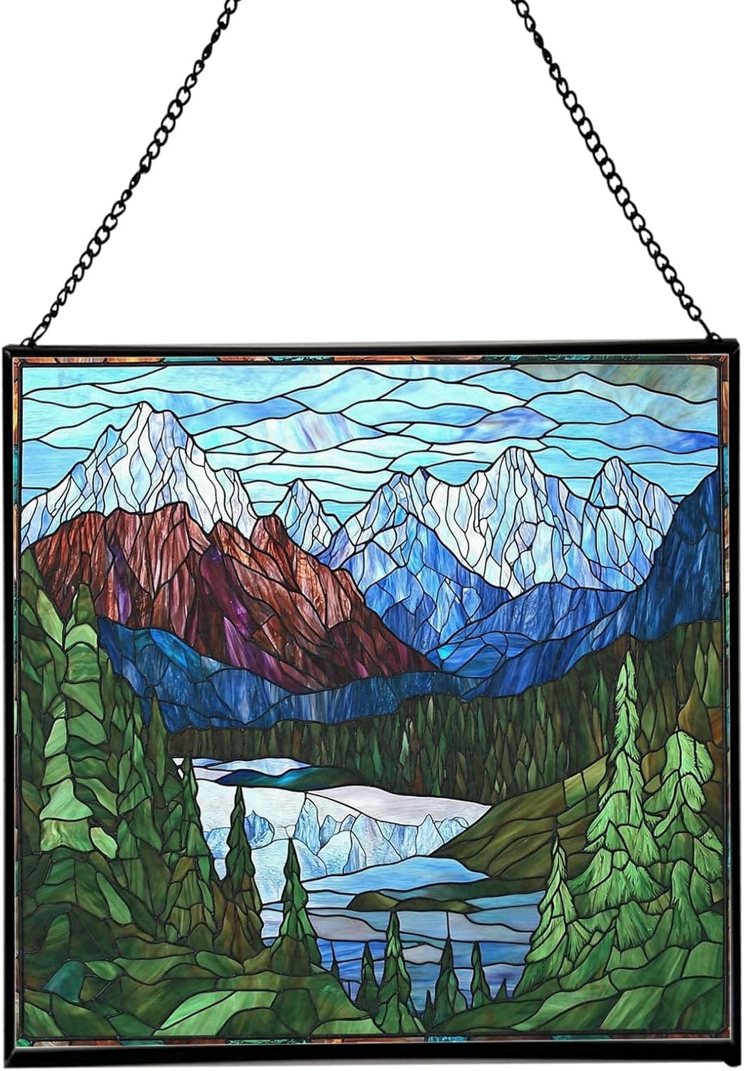 Alaska National Forests-Alaska Landscape Stained Glass Suncatcher ...