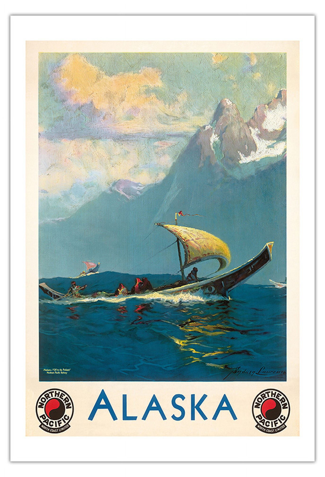 Alaska - Natives Off to the Potlatch Umiak Boat - Northern Pacific ...