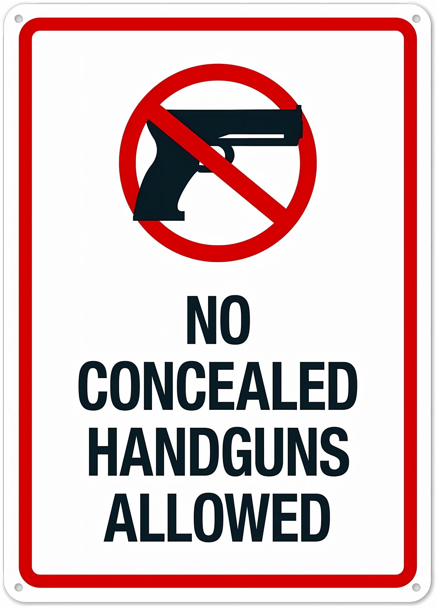 Alaska No Concealed Handguns Allowed Sign 8"x12" Metal Tin Sign NO ...