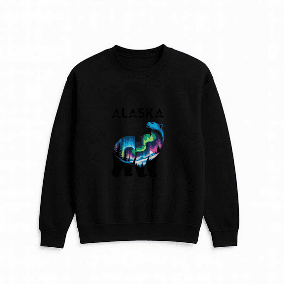 Alaska Northern Lights Bear Aurora Wilderness Scenic Outdoor Nature ...