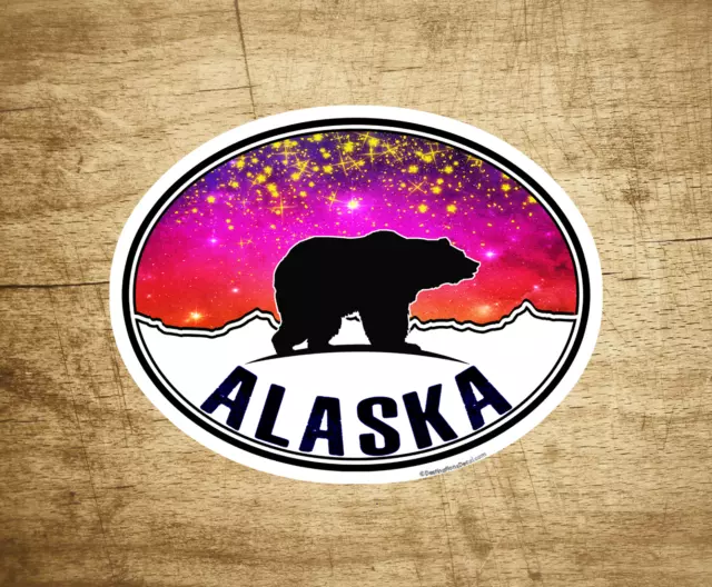 Alaska Northern Lights Travel Decal Sticker Anchorage, Fairbanks Phone ...