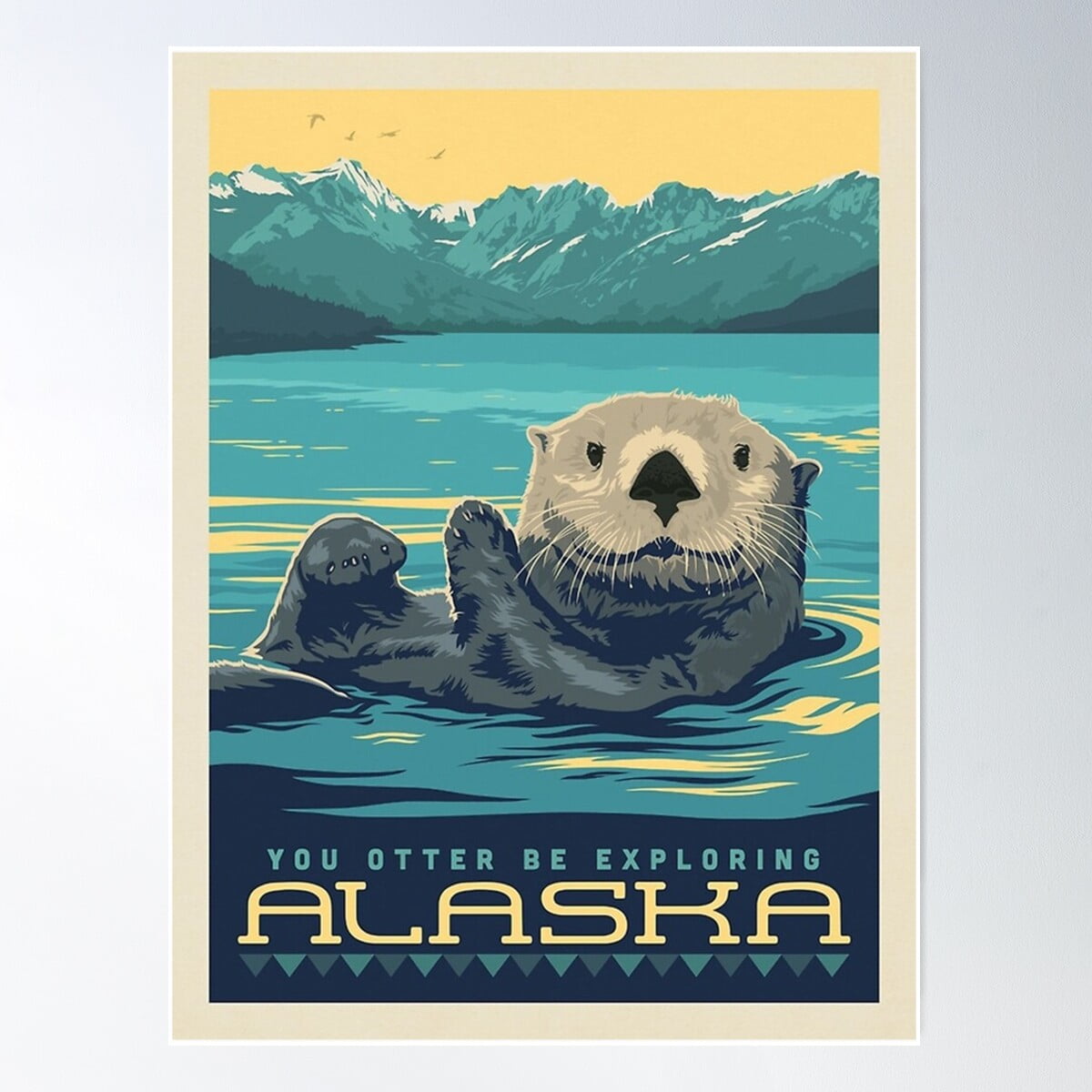 Alaska Otter Poster Wall Art, Modern Wall Decor For Living Room Bedroom ...