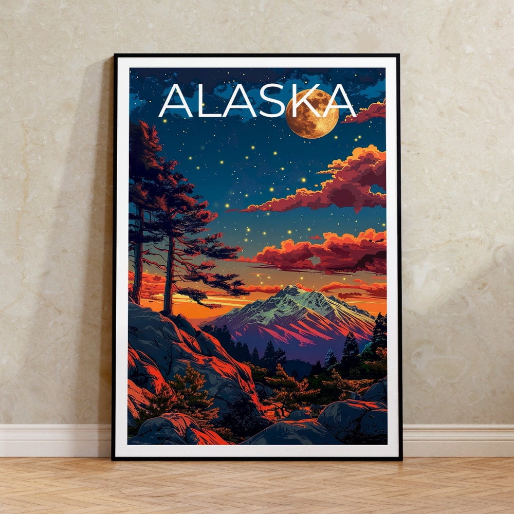 Alaska Poster, Alaska Print, Denali Art, Denali Print, Alaska Travel ...