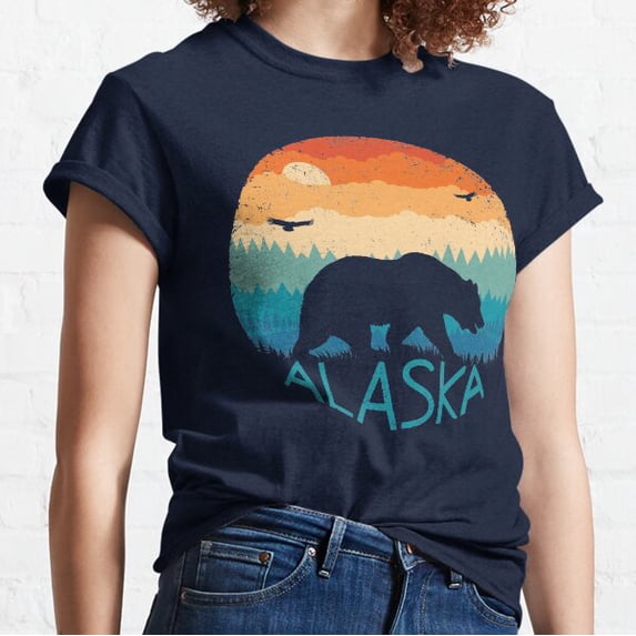 Alaska Retro Bear Classic T-shirt - Walmart.com