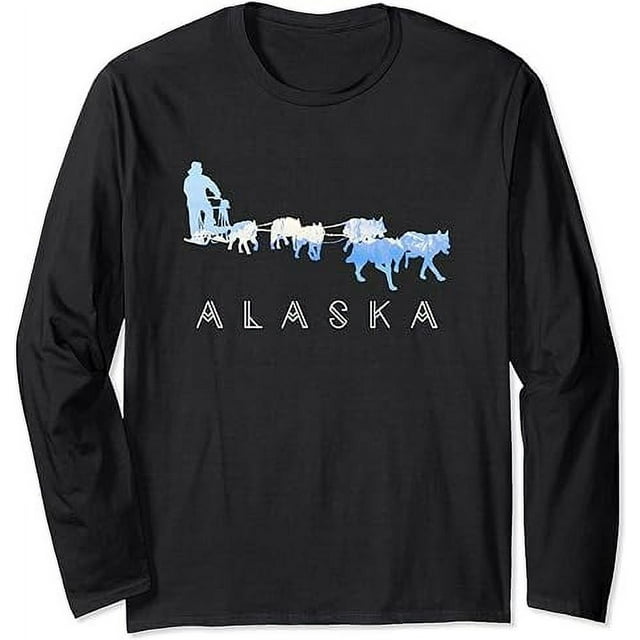 Alaska Sled Dogs Mushing - Sled Dog Team Snow Mountain Scene Long ...