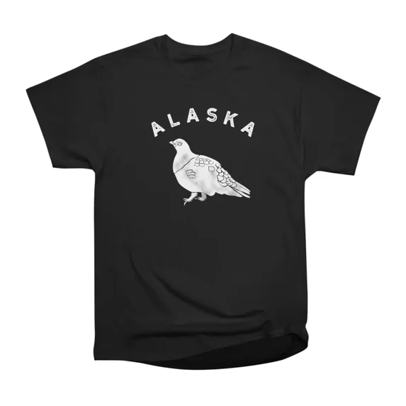 Alaska State Bird Willow Ptarmigan White Graphic T-Shirt Tee Gift For ...