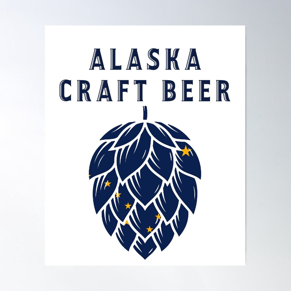 Alaska State Flag Drink Local Alaska Craft Beer Hops United States Of ...