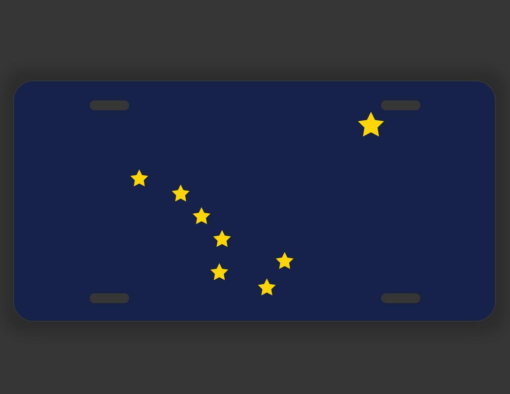 Alaska State Flag License Plate Tag Vanity Novelty Metal | UV Printed ...