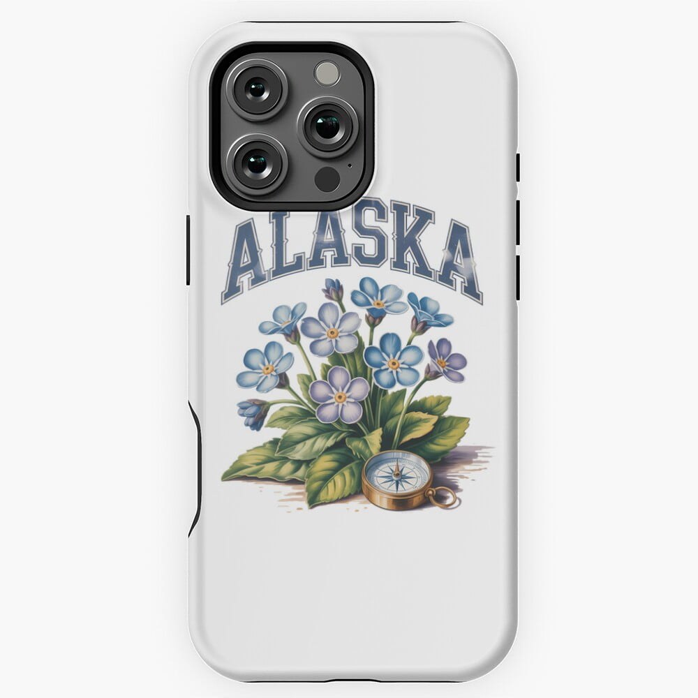 Alaska State Flower Colors Phone Case for iPhone 16 15 14 13 12 11 Pro ...