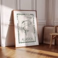 Alaska State Stamp Wall Art Vintage Travel Decor Unframed Paper Print ...