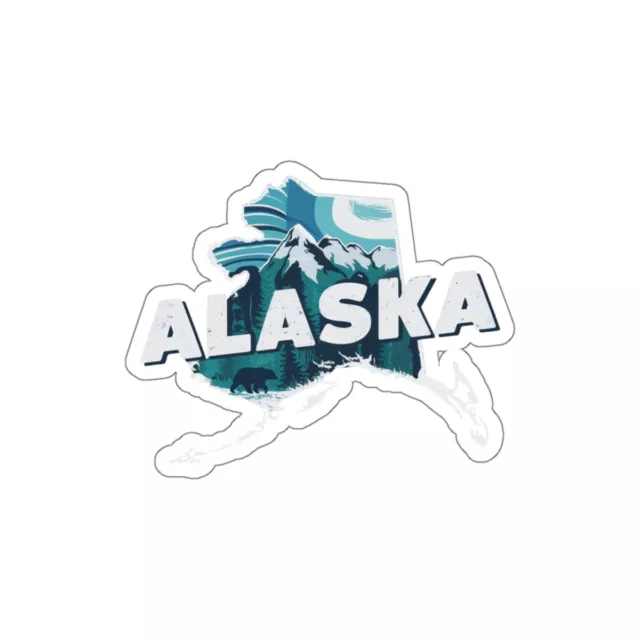 Alaska State Vinyl Stickers Outline Aesthetic Design United States Of ...