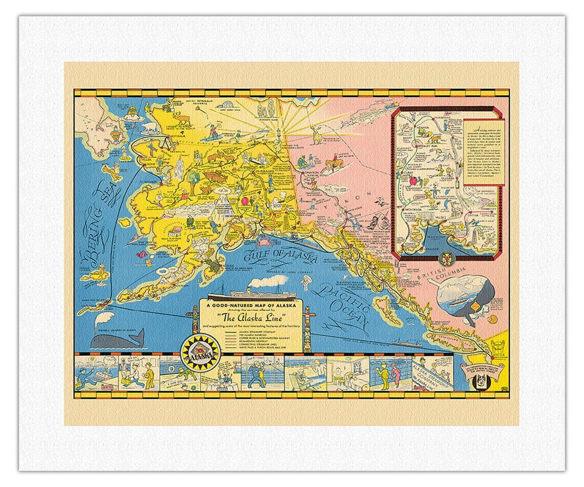 Alaska - The Alaska Line - Alaska Steamship Company - Vintage Pictorial ...