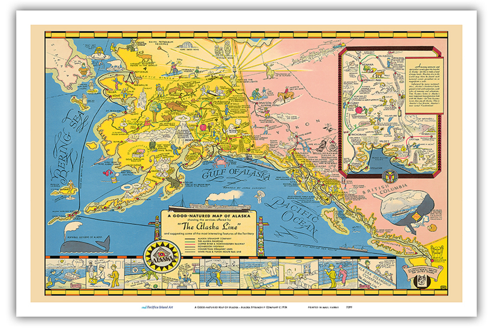 Alaska - The Alaska Line - Alaska Steamship Company - Vintage Pictorial ...