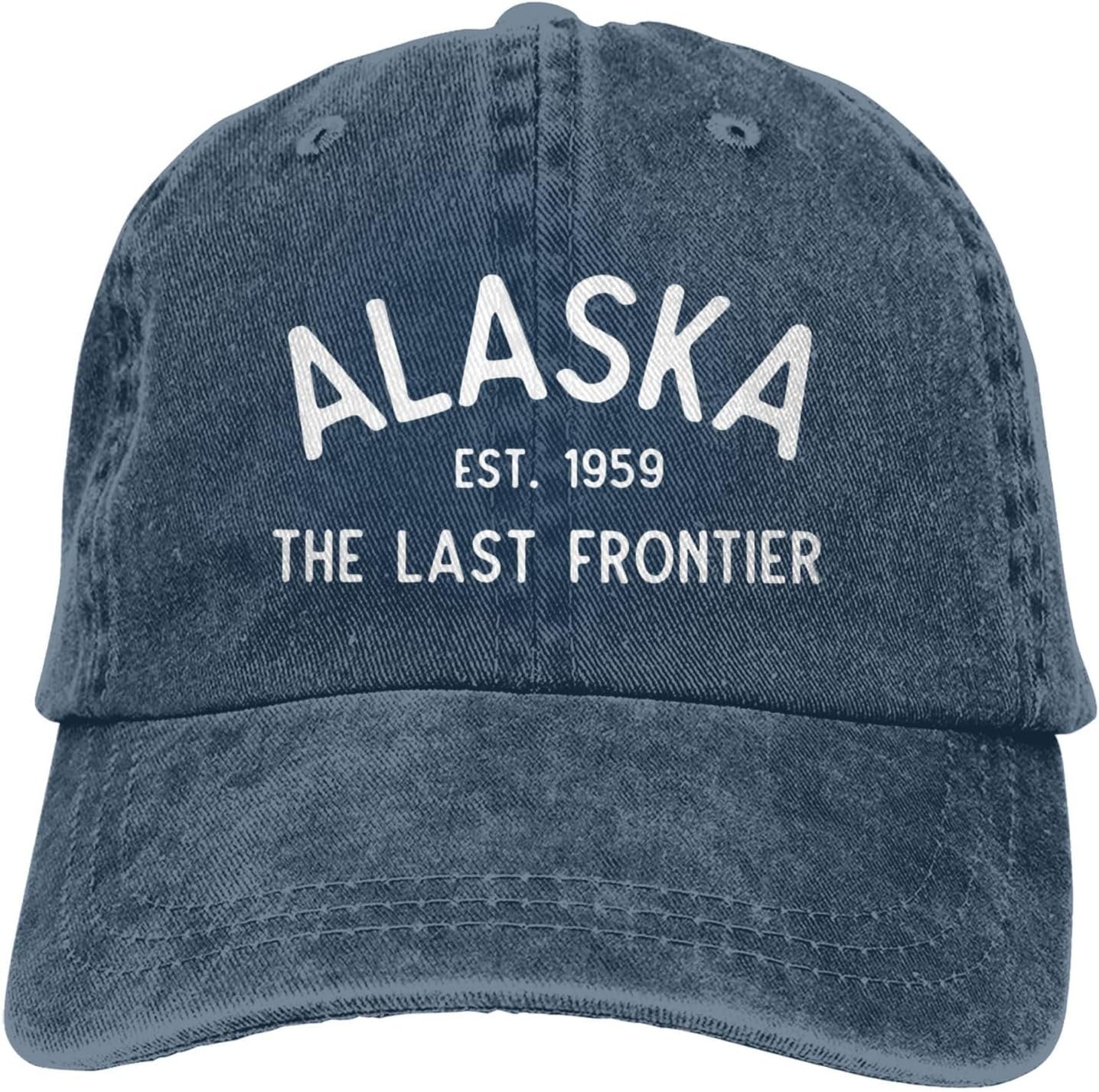 Alaska The Last Frontier Hat Vintage Washed Distressed Cotton Cowboy ...