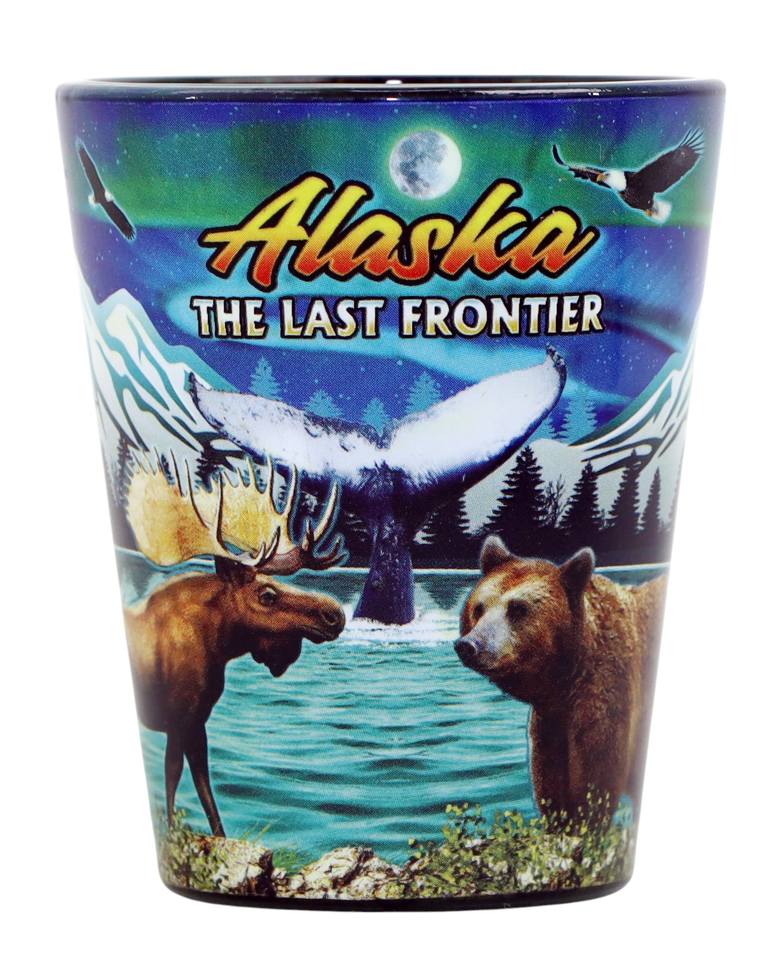Alaska The Last Frontier State Scene In and Out Shot Glass - Walmart.com