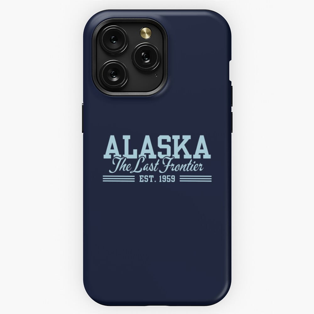 Alaska The Last Frontier Varsity Vintage Art iPhone Case 17 to 11 Pro ...