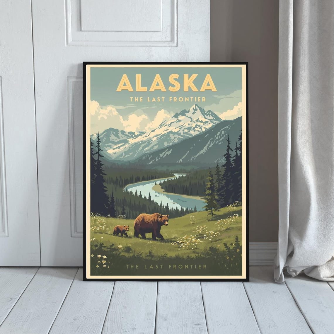 Alaska The Last Frontier Vintage Travel Wall Art Decor Unframed Paper ...