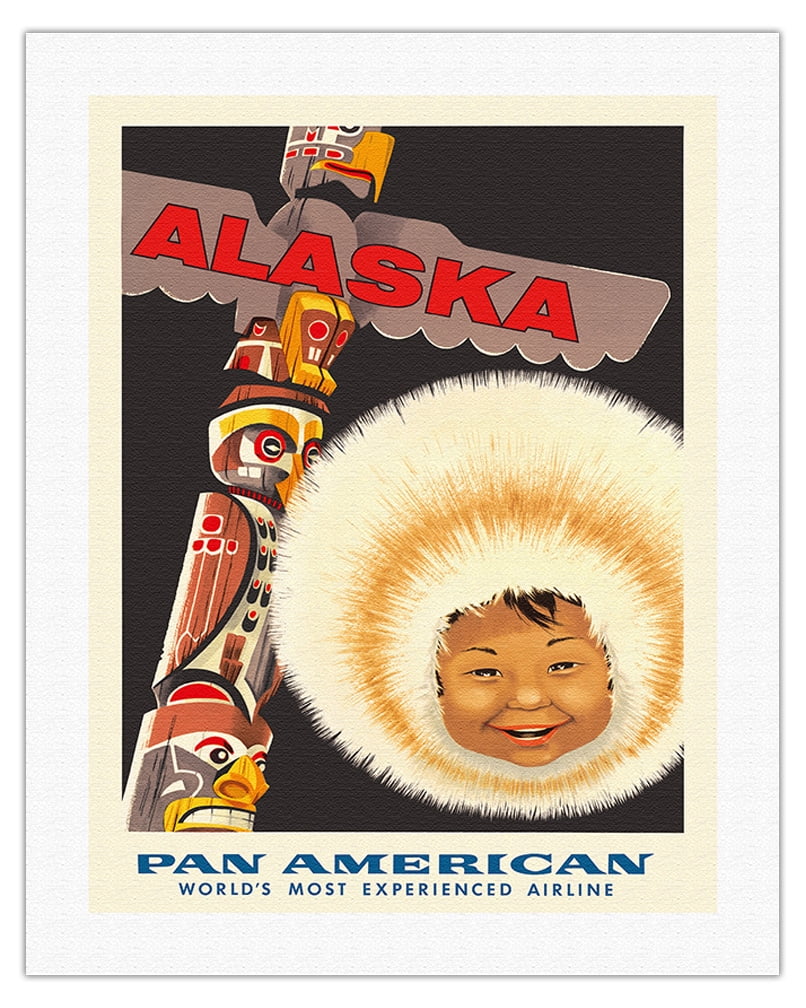 Alaska - Totem Pole Eskimo Child - Pan American World Airways - Vintage ...