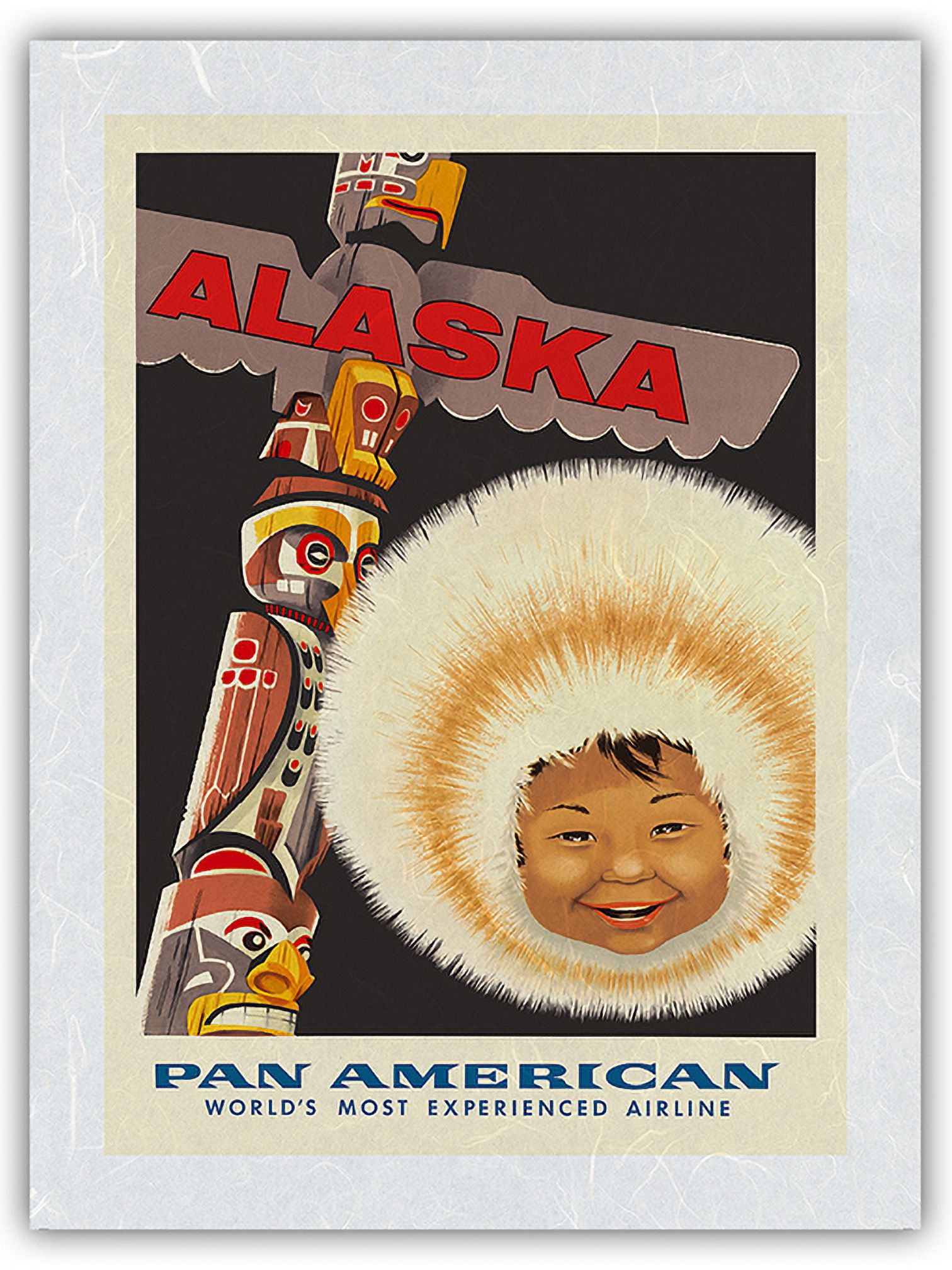 Alaska - Totem Pole Eskimo Child - Pan American World Airways - Vintage ...