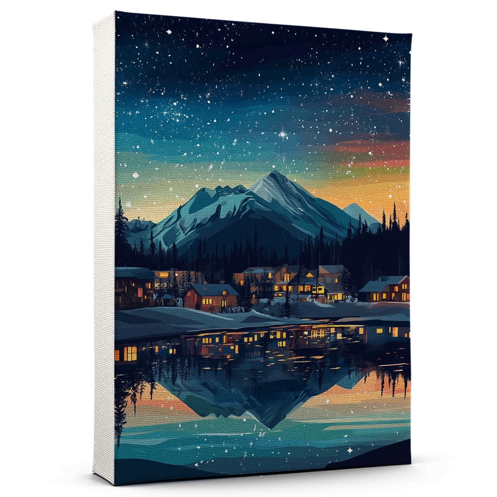 Alaska Travel Starry Night Canvas Print, Alaska Canvas Wall art, Alaska ...