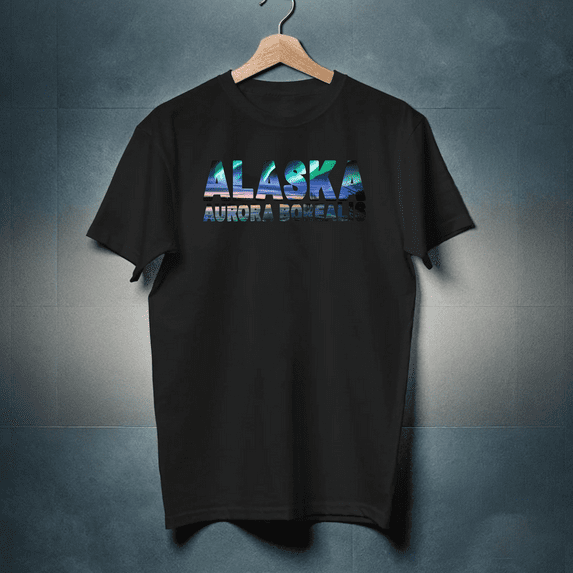 Alaska USA Aurora Borealis Denali Sunset Talkeetna Unisex T-Shirt, for ...