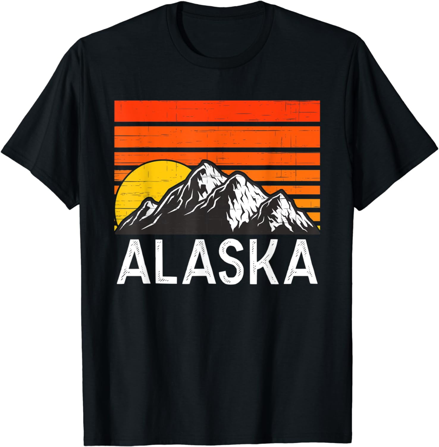 Alaska USA Retro Vintage Mountain T-Shirt - Walmart.com