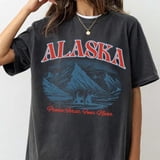 Alaska Vintage Western Mountain Graphic Tee, Retro Wilderness Nature ...