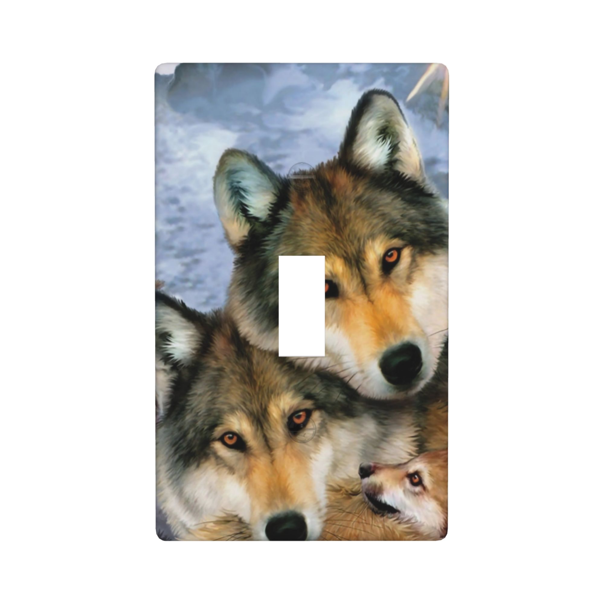 Alaska Wolf Dog Family Single Toggle Light Switch Plate Decorative Wall ...