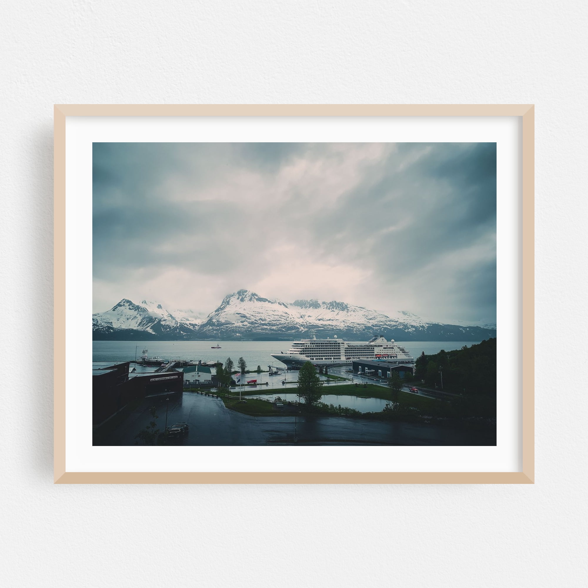 Alaska landscape - Alaska Photography Mountain Harbor Snow Boat Scenic ...